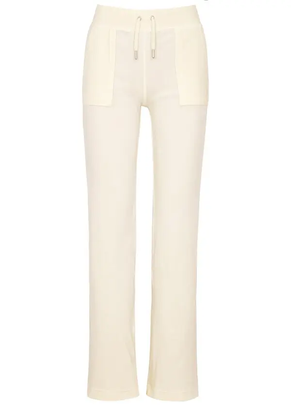 Juicy Couture Del Ray Logo Velour Sweatpants