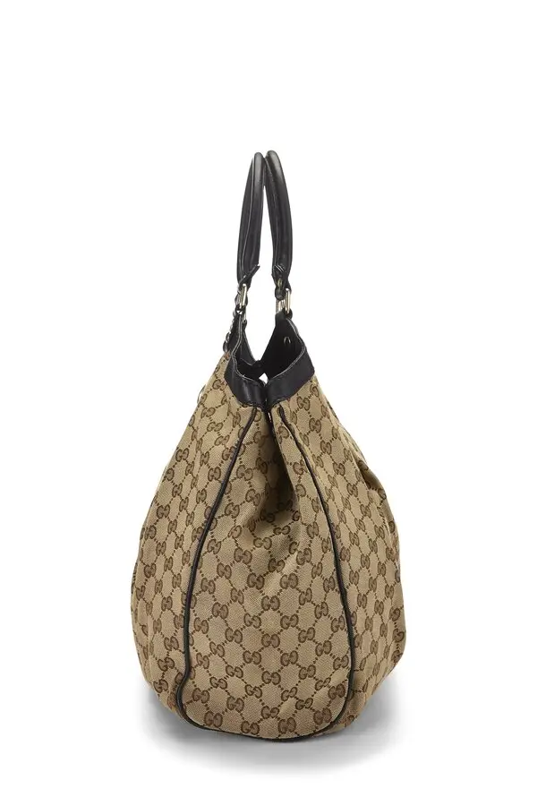 Gucci Original Gg Canvas Sukey Tote Bag - Black