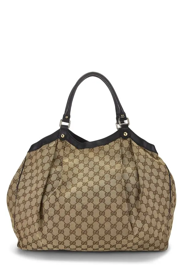 Gucci Original Gg Canvas Sukey Tote Bag - Black