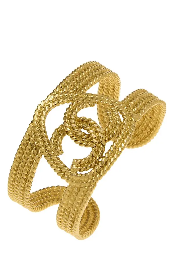 Chanel Cc Cuff - Gold