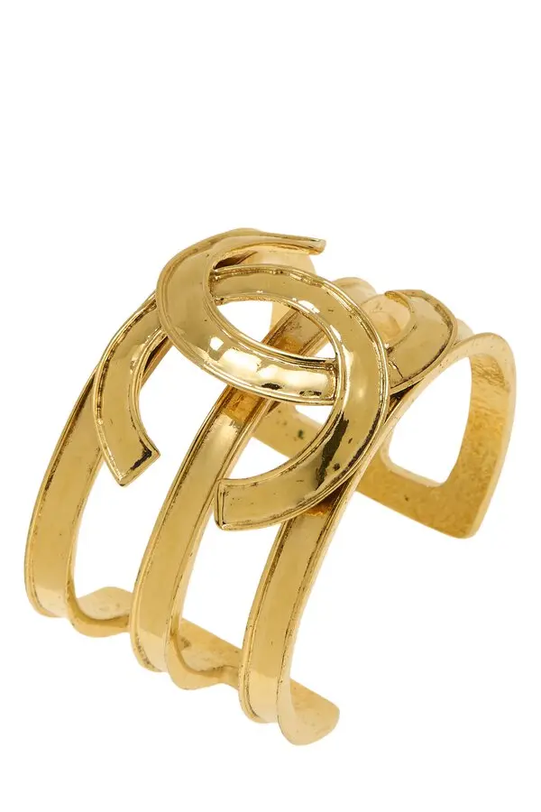 Chanel Cc Cuff - Gold