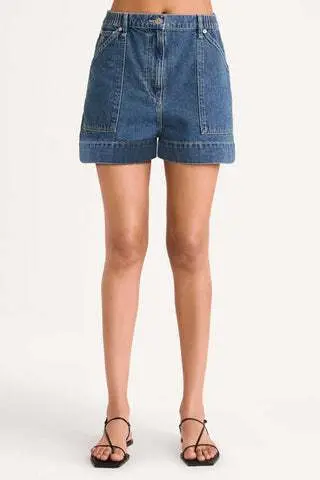 Merlette Pollock Denim Short - Mid-blue Wash