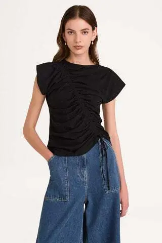Merlette Reverie Fitted Top - Black