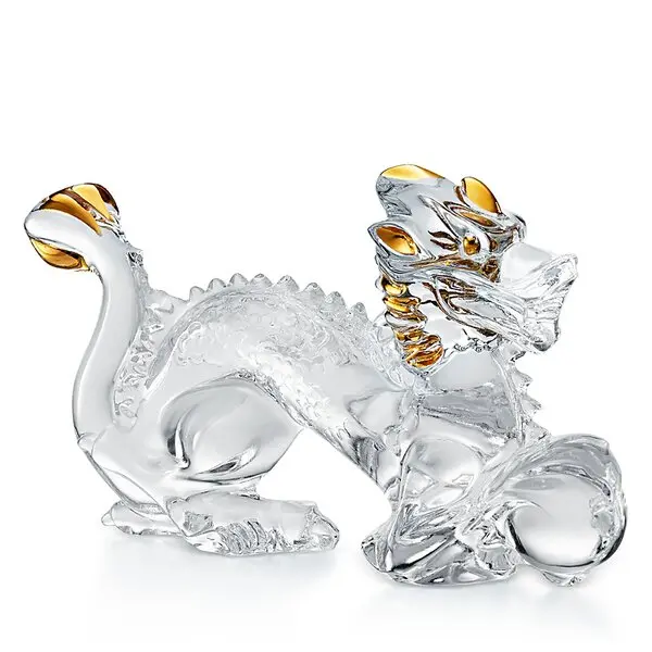 THE MARTHA, BY BACCARAT 2024 Zodiac Dragon With 20k Gold Accents - Clear/gold