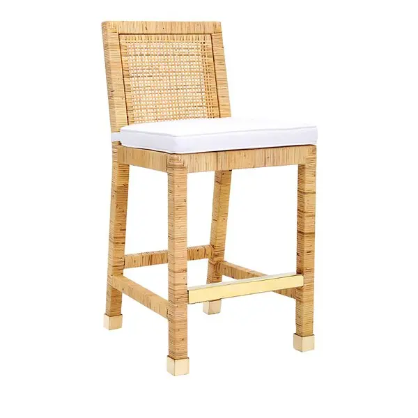 TOV FURNITURE Amara Rattan Counter Stool - Natural