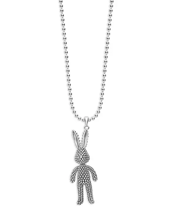 Lagos Sterling Rare Wonders Karat Rabbit Pendant Necklace - Silver