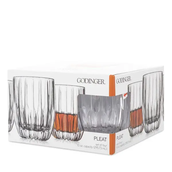 GODINGER Pleat Tumblers, Set Of 4