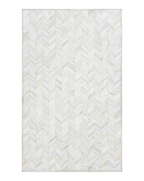 TIMELESS RUG DESIGNS Cowhide Meir Area Rug, 10' X 14 - Ivory