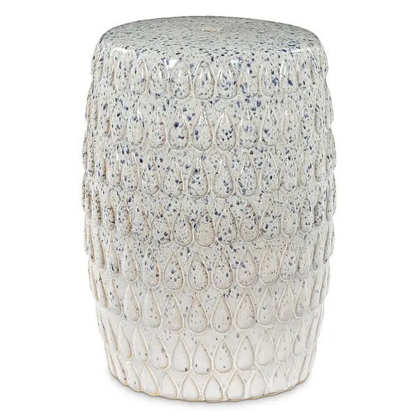 SURYA Blackwell Garden Stool - White