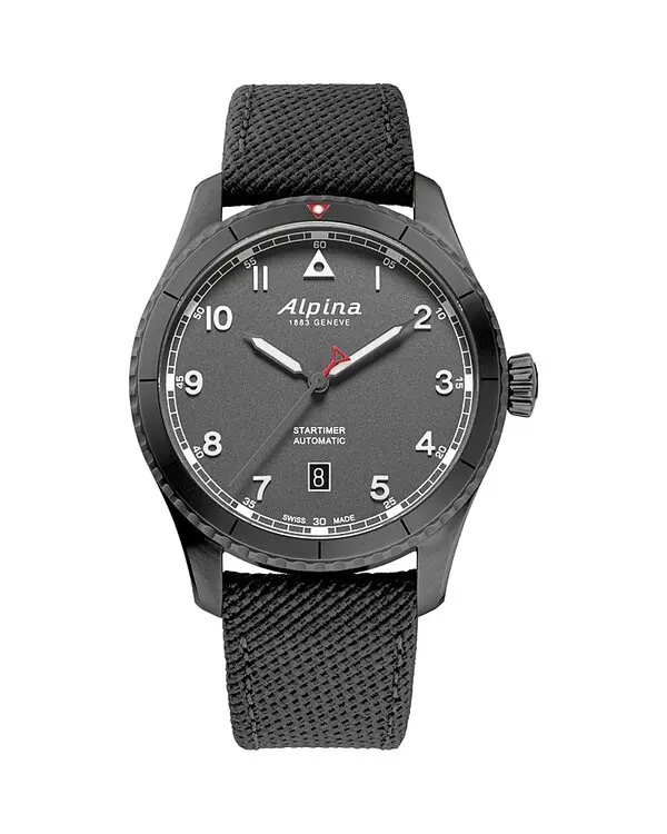 ALPINA Startimer Pilot Automatic Watch, 41mm - Black