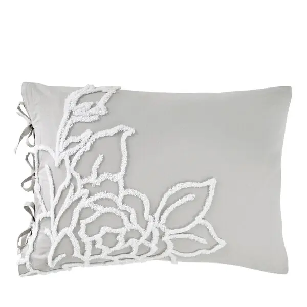 PERI HOME Chenille Rose Duvet Cover Set, Full/queen - Grey