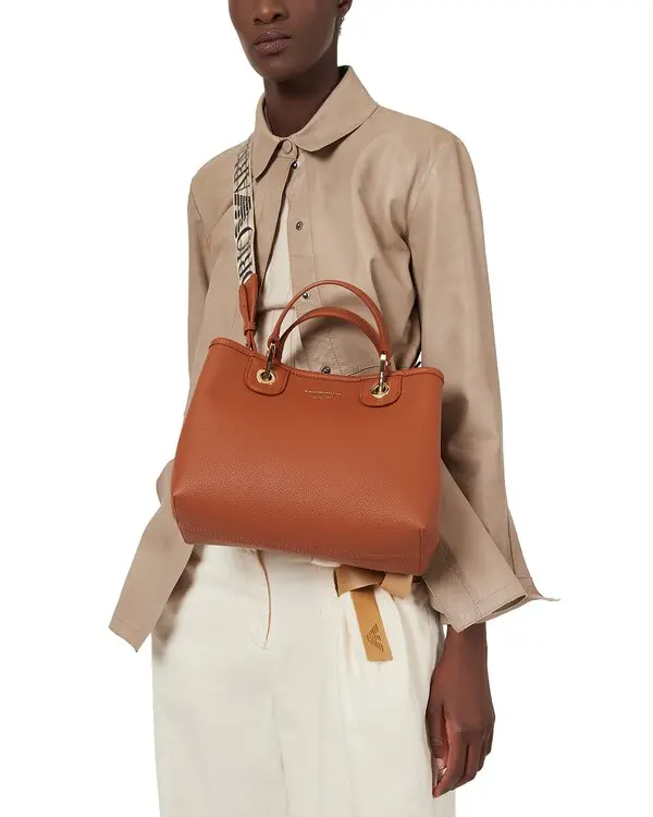 Emporio Armani Myea Small Shopper Tote Bag - Brown