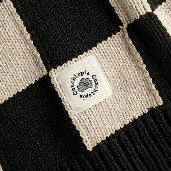 COACHTOPIA Checkerboard Pattern Sweater Vest - Black/cloud
