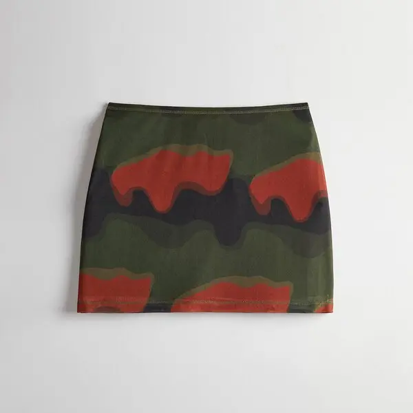 COACHTOPIA Mesh Mini Skirt With Wavy Print