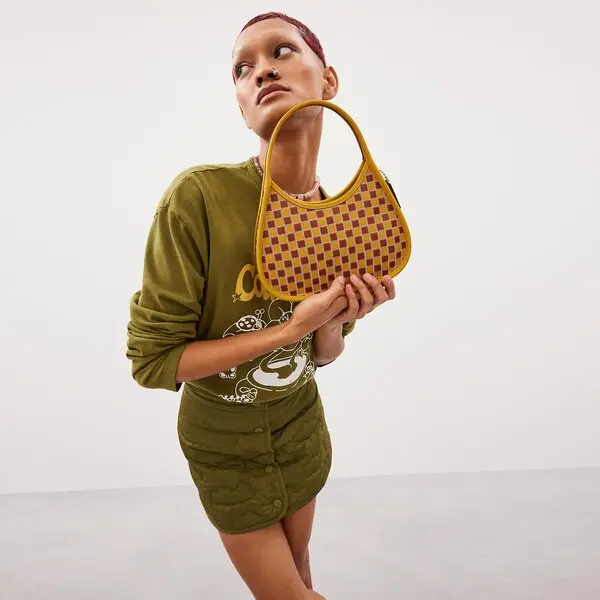 COACHTOPIA Ergo Shoulder Bag In Checkerboard Upcrafted Leather