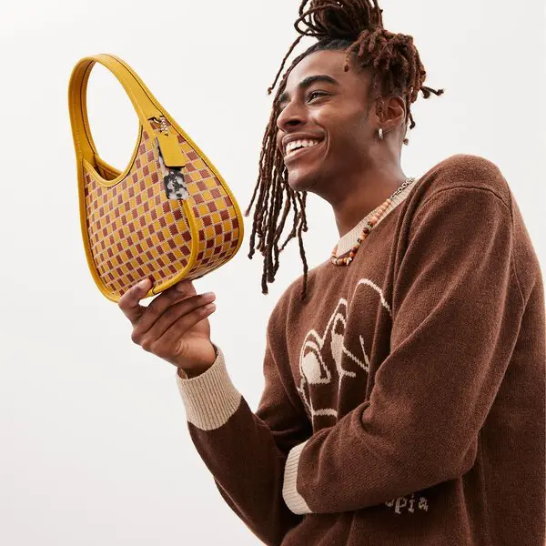 COACHTOPIA Ergo Shoulder Bag In Checkerboard Upcrafted Leather