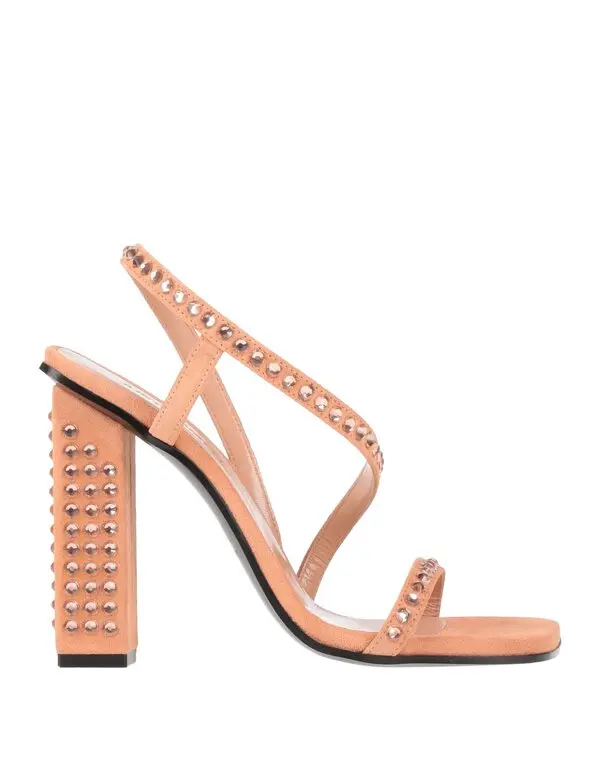 Just Cavalli Ankle Strap Sandals With Geometric Heel