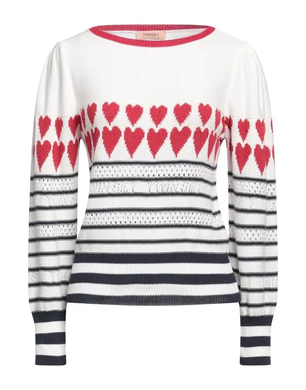 TWINSET Striped Lightweight Knit Sweater