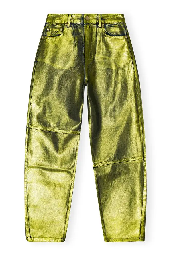 GANNI Foil Stary Jeans - Green