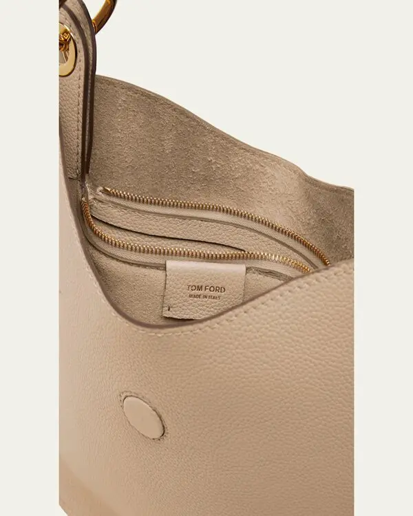 TOM FORD Tara Small Hobo Shoulder Bag - Light Beige