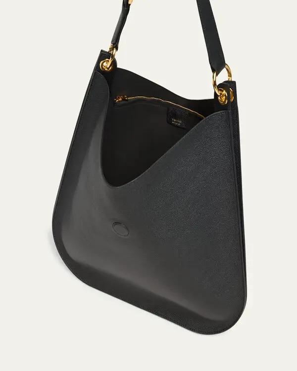 TOM FORD Tara Large Hobo Crossbody - Black