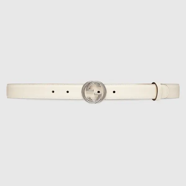 Gucci Interlocking G Gucci White Leather Belt Gucci Blondie  display picture 1