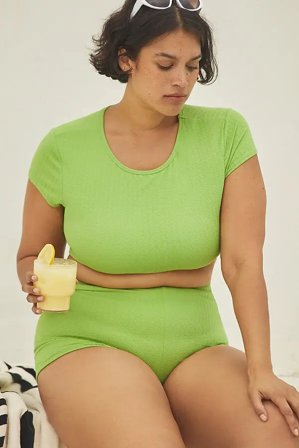 DIPPIN DAISY'S Joni Cropped Swim Top