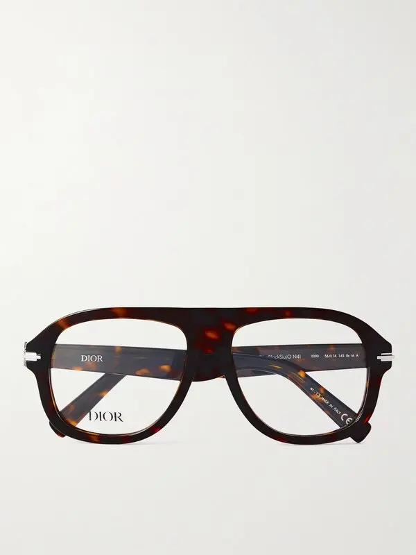 Dior Diorblacksuito N4i Havana Aviator Optical Glasses - Brown