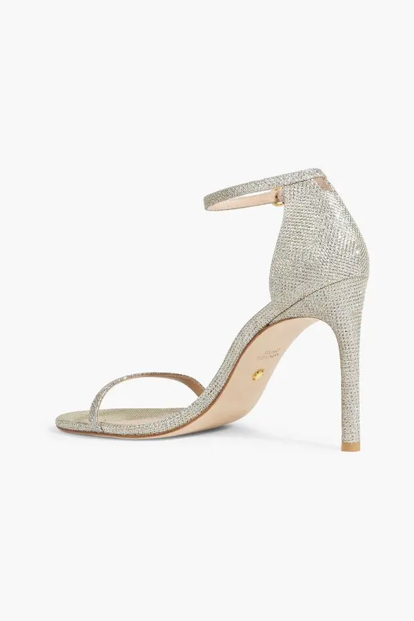 STUART WEITZMAN Glittered Woven Sandals