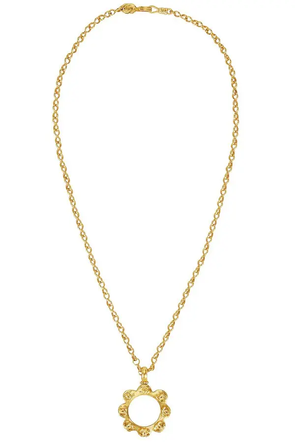Chanel 1996 Magnifying Glass Necklace - Gold