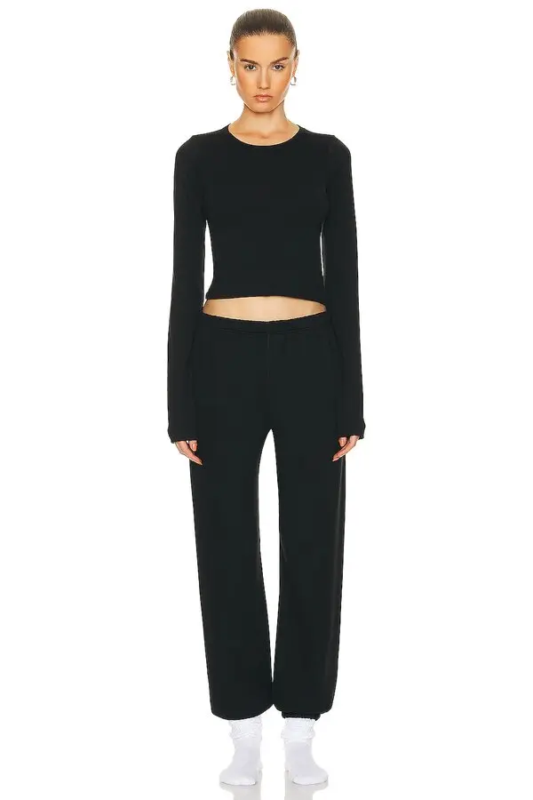 Eterne Long Sleeve Baby Tee - Black