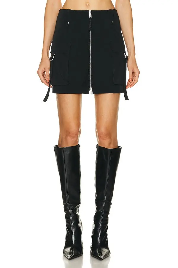 Blumarine Front Zip Mini Skirt