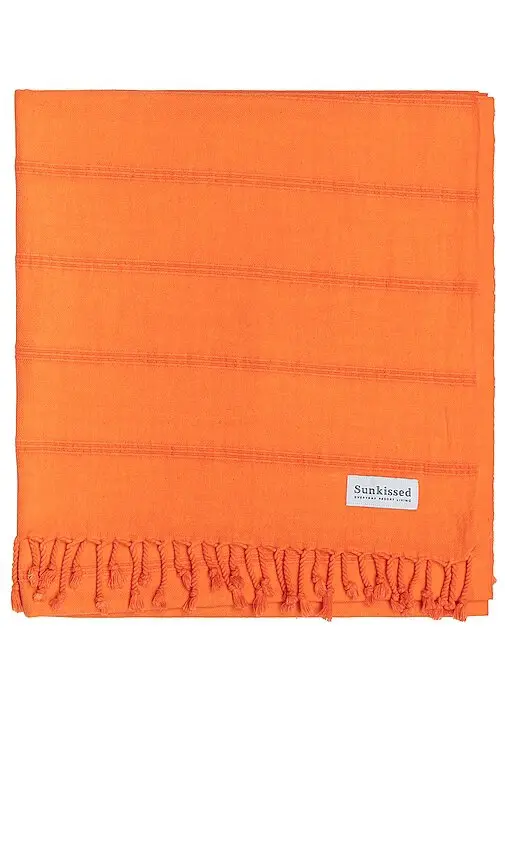 SUNKISSED Sand Free Beach Towel In Orange