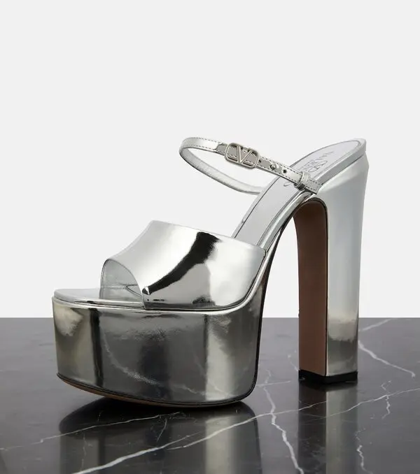 Valentino Garavani Tan-go 155 Patent Leather Platform Mules