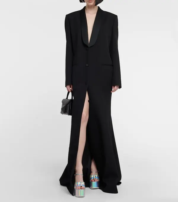 Valentino Garavani Vlogo Holographic Platform Sandals