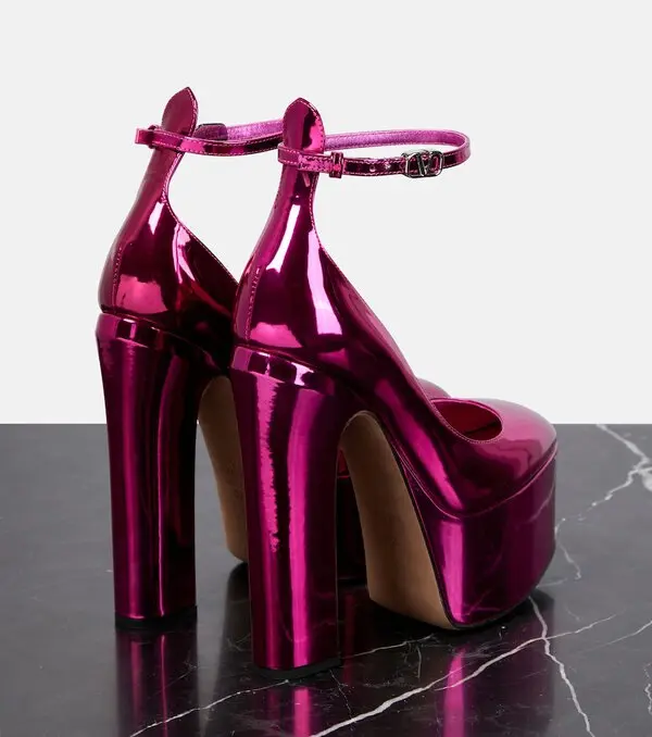 Valentino Garavani Tan-go Platform Pumps - Metallic