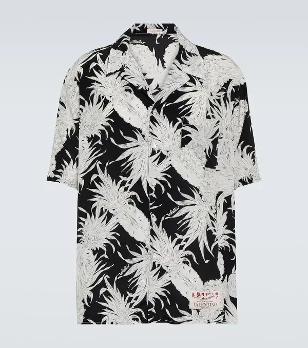 Valentino Garavani Printed Silk Bowling Shirt