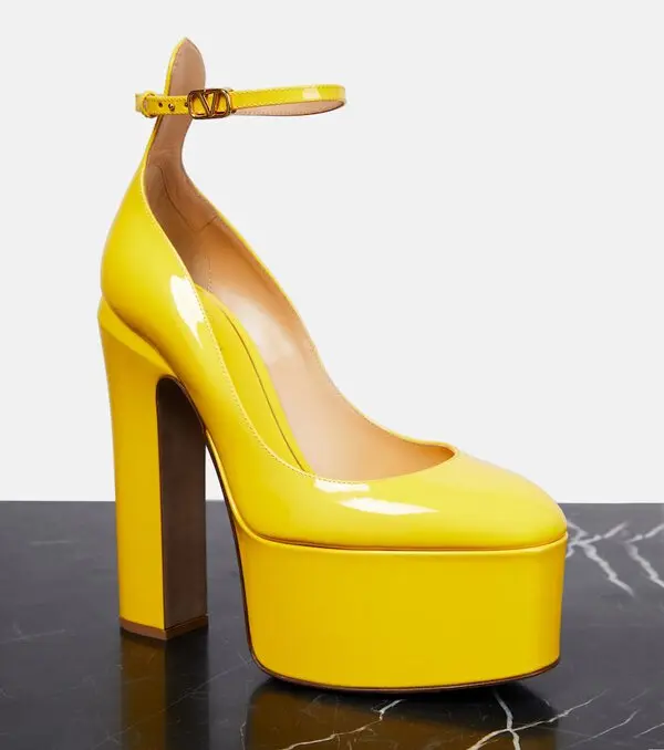Valentino Garavani Tan-go 155 Platform Pumps - Yellow
