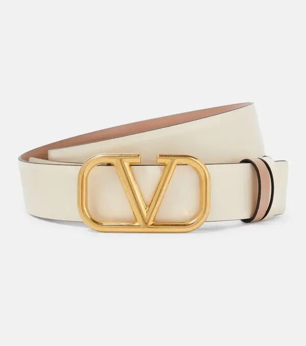 Valentino Garavani Vlogo Signature 30 Reversible Leather Belt - Pink