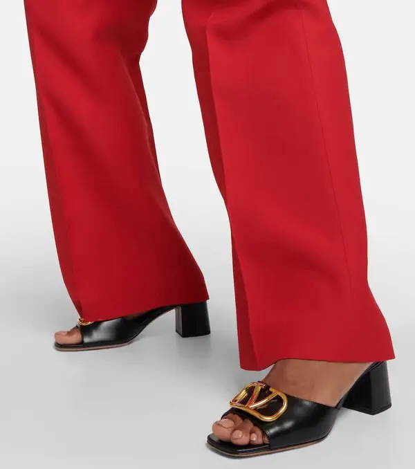 Valentino Garavani Vlogo Leather Mules