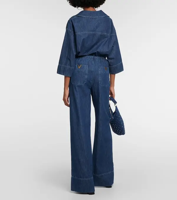 Valentino Garavani High-rise Wide-leg Jeans