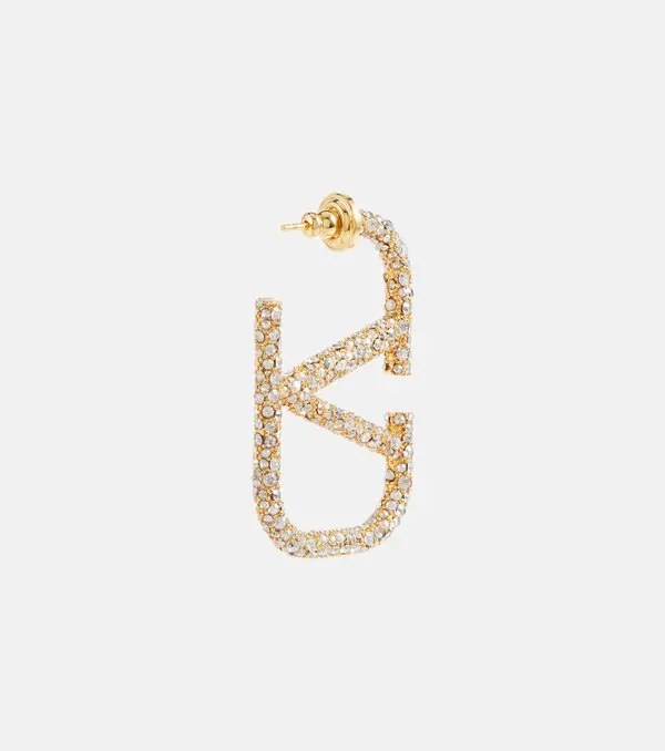 Valentino Garavani Vlogo Crystal-embellished Earrings
