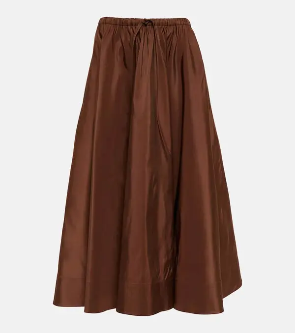 Valentino Garavani Pleated Midi Skirt - Beige