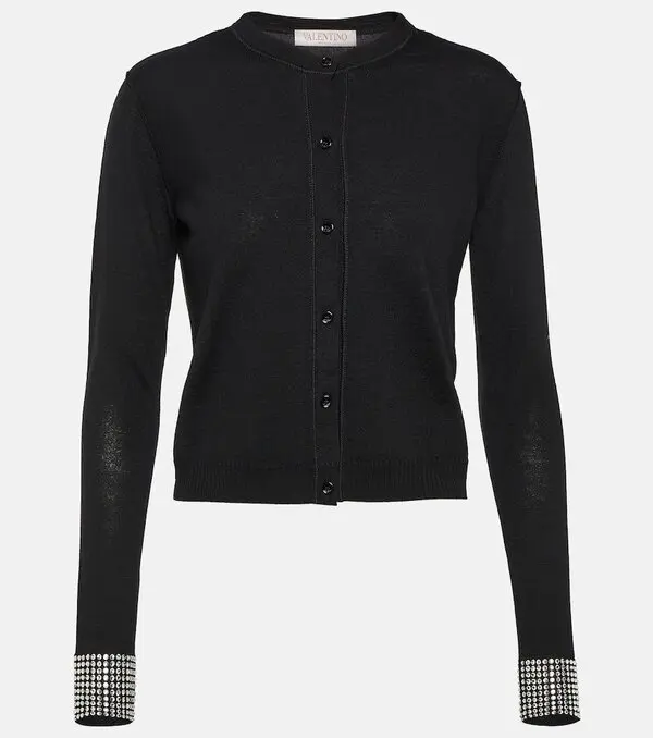 Valentino Garavani Embellished Wool Cardigan