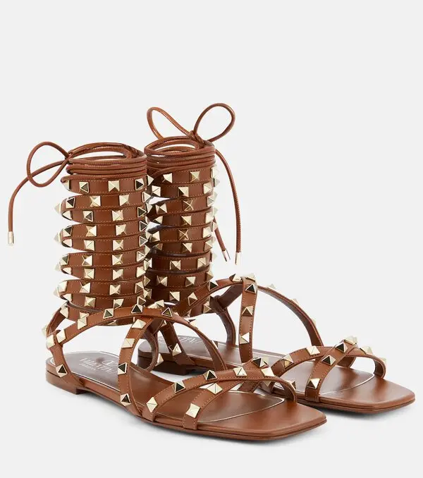 Valentino Garavani Rockstud Wrap-around Sandals