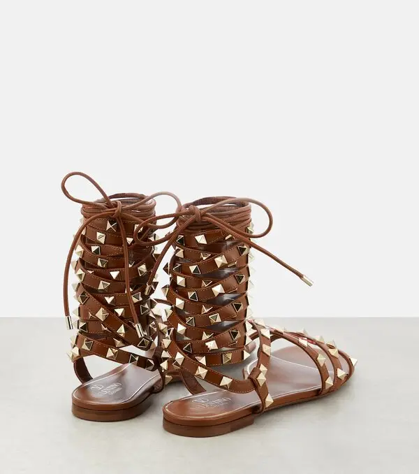 Valentino Garavani Rockstud Wrap-around Sandals