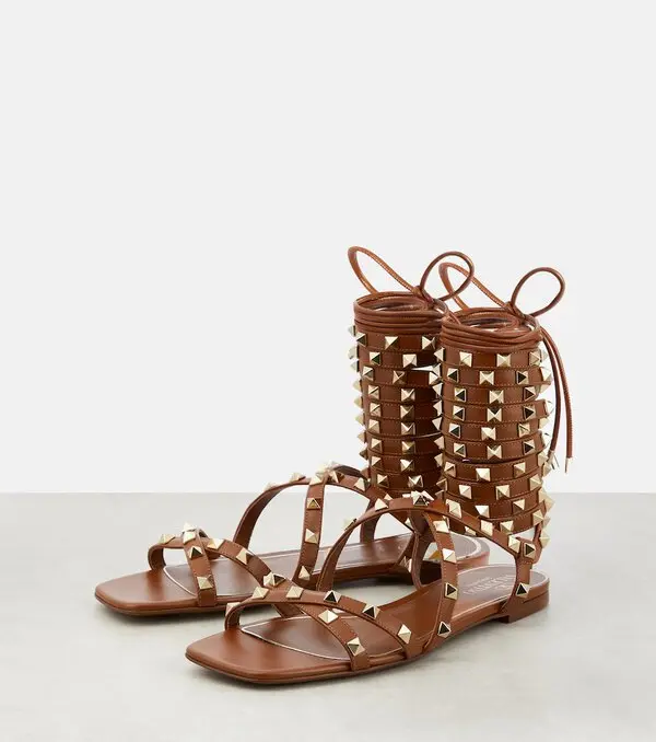 Valentino Garavani Rockstud Wrap-around Sandals