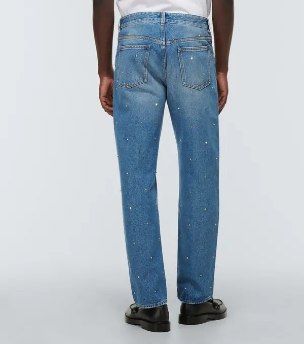 Valentino Garavani Rockstud Cotton Denim Jeans