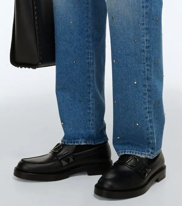 Valentino Garavani Rockstud Cotton Denim Jeans