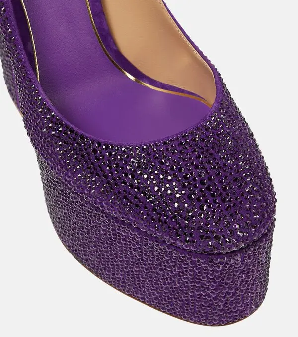 Valentino Garavani Tan-go Embellished Leather Platform Pumps